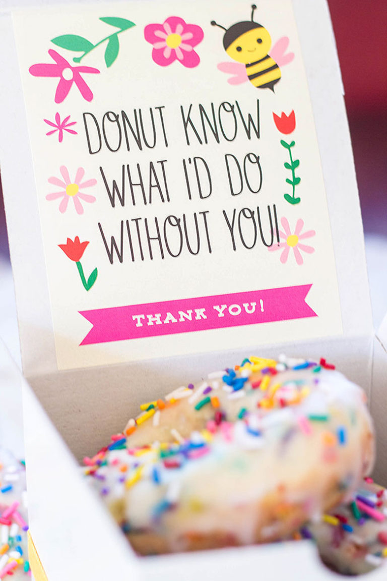 Free Donut Printables for Your DIY Gift | Bre Pea